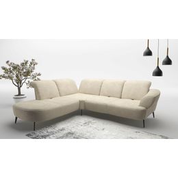 Sit & More Ecksofa SIT & MORE, B:302cm H:91cm T:270cm, beige, 100% Polyester, Wohnzimmer, Sofas, "Dance, L-Form, inkl. Sitztiefenverstellung", inkl. Click&Seat,