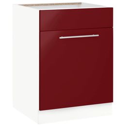 Wiho-K&uuml;chen Sp&uuml;lenschrank WIHO K&Uuml;CHEN, B:60cm H:85cm T:57cm, rot, K&uuml;che, Schr&auml;nke, "Flexi2", Breite 60 cm