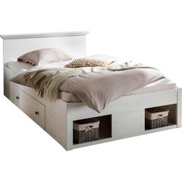Bett Home Affaire, B:155cm H:92cm L:212cm, wei&szlig;, Schlafzimmer, Betten, "California Doppelbett im Landhausstil, Stauraumbett mit Schubladen",