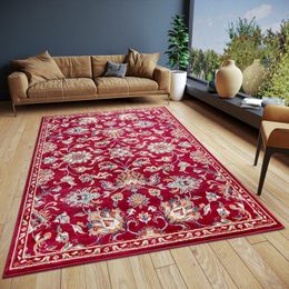 Teppich Hanse Home, B:80cm H:8mm L:120cm, rot, Jute, Polyester, Polypropylen (PP), Wohnzimmer, Teppiche, "Caracci", L&auml;ufer, Orientalisch, Kurzflor,