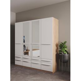 Kleiderschrank Priess, B:185cm H:193cm T:54cm, wei&szlig;, Holzwerkstoff, Schlafzimmer, Schr&auml;nke, "Schrank Garderobe W&auml;scheschrank Barcelona in 5 Breiten",