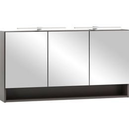Spiegelschrank Welltime, B:120cm H:64cm T:20cm, grau, Holzwerkstoff, Badezimmer, Schr&auml;nke, "Stubach", Breite 120 cm