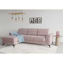 Sit & More Ecksofa SIT & MORE, B:258cm H:85cm T:170cm, lila, 90% Polyester, 10% Polyamid, Wohnzimmer, Sofas, "Sinatra L-Form", mit Recamiere, optional mit