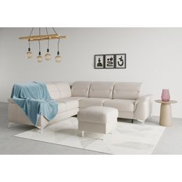 Sit & More Ecksofa SIT & MORE, B:251cm H:85cm T:231cm, grau, 100% Polyester, Wohnzimmer, Sofas, "Sinatra L-Form", optional mit Kopfteilverstellung und