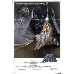 Poster Reinders, B:61cm H:91,5cm T:0,1cm, blau, Papier, K&uuml;che, Bilder, "Star Wars - a new hope"