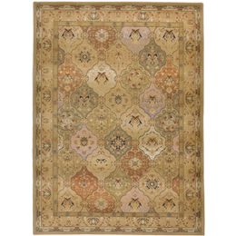 Teppich Theko, B:160cm H:10mm L:160cm, beige, Kunstfaser, Wohnzimmer, Teppiche, "Gabiro 208", Orient-Optik, ideal im Wohnzimmer & Schlafzimmer