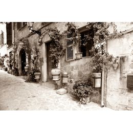 papermoon Fototapete "H&auml;user Sepia", B/L: 4m x 2,6m, Bahnen: 8 Stk., bunt, Schlafzimmer, Tapeten
