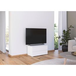 TV-Board Rauch, B:80cm H:42cm T:42cmalpinwei&szlig;, Holzwerkstoff, Sideboards, "Sideboard Kommode Lowboard TV-Schrank MAINZ", praktische und ger&auml;umige