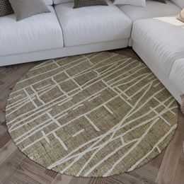 Teppich Wecon Home, H:10mm &Oslash;:200cm, grau, Polyester, Wohnzimmer, Teppiche, "Hamptons TWENTYFIVE", Kurzflor, Wohnzimmer, Schlafzimmer, elegant,