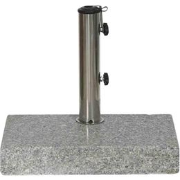 Betonschirmst&auml;nder siena GARDEN, B:28cm H:7,5cm T:45cm, grau, Granit, Schirmhalterungen, Granit, f&uuml;r Balkon, 25 kg, eckig