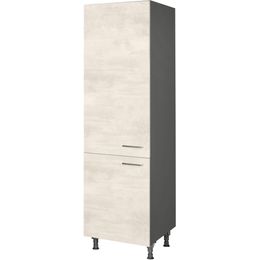 Hochschrank Nobilia, B:60cm H:216,6cm T:58,3cm, wei&szlig;, K&uuml;che, Schr&auml;nke, ""Riva", Ausrichtung w&auml;hlbar, mit zwei T&uuml;ren, vormontiert", Breite/H&ouml;he: