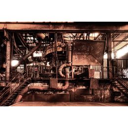 papermoon Fototapete "Vintage Carlshuette", B/L: 5m x 2,8m, Bahnen: 10 Stk., bunt, Schlafzimmer, Tapeten
