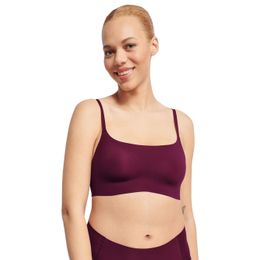 Sloggi Damen B&uuml;gelloser BH "ZERO Feel 2.0", Gr. XL, rot, Single Jersey, Obermaterial: 76% Polyamid, 24% Elasthan, unifarben, BHs, herausnehmbare