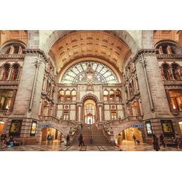 papermoon Fototapete "Grand Central Station", B/L: 3,5m x 2,6m, Bahnen: 7 Stk., bunt, Schlafzimmer, Tapeten
