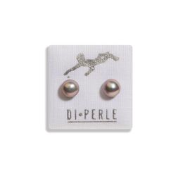 Adelia&acute;s ADELIA ́S Damen Paar Ohrstecker "Damen Perlenschmuck 925 Silber S&uuml;sswasser Perlen Ohrstecker", Damen, Silber 925 (Sterlingsilber), grau, Silber 925
