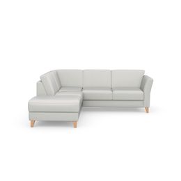 Sit & More Ecksofa SIT & MORE, B:248cm H:87cm T:213cm, grau, Wohnzimmer, Sofas, "Visby L-Form", Wahlweise mit Bettfunktion und Stauraum, frei im Raum stellbar