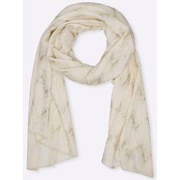Heine Damen Modeschalchampagner, gemustert, Polyester, Modet&uuml;cher