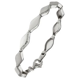 Jobo Damen Armband, 19cm, Silber 925 (Sterlingsilber), silber, Silber 925 (Sterlingsilber), Armb&auml;nder, 925 Silber mit 55 Zirkonia 19 cm