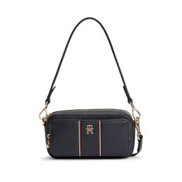 Tommy Hilfiger Damen Mini Bag "TH DAILY CAMERA BAG CORP"dunkelblau, Lederimitat, Taschen, Damen Umh&auml;ngetasche, Tragetasche mit TH-Schmucklogo