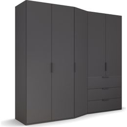 Dreht&uuml;renschrank Rauch, B:247cm H:222cm T:60cm, grau, Holzwerkstoff, Schr&auml;nke, "Kleiderschrank Schrank Garderobe W&auml;scheschrank WAVE", in 2