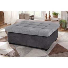 Hocker Home Affaire, B:100cm H:42cm T:80cm, grau, 100% Polyester Luxus-Microfaser/Struktur;100% Polyester PRIMABELLE/Webstoff;100% Polyester