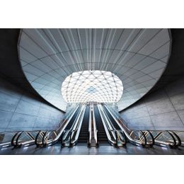 papermoon Fototapete "Photo-Art CHRISTIAN LINDSTEN, MALMAP-STATION", B/L: 3,5m x 2,6m, Bahnen: 7 Stk., bunt, Schlafzimmer, Tapeten