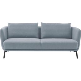 Sch&ouml;ner Wohnen Kollektion 3-Sitzer, B:210cm H:71cm T:91cm, blau, SCH&Ouml;NER WOHNEN-KOLLEKTION, 16% Baumwolle, 79% Polyester, 5% Polyacryl, Sofas, "Pearl - 5 Jahre