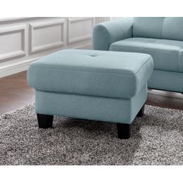 Sit & More Hocker SIT & MORE, B:77cm H:49cm T:67cm, blau, Flachgewebe (95% Polyester, 5% Polyamid);Luxus-Microfaser ALTARA NUBUCK (100% Polyester);Struktur fein