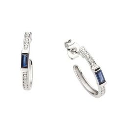 Firetti Damen Paar Ohrstecker "Schmuck Geschenk Gold 333 Ohrschmuck Farbstein Edelstein Saphir", 11mm, 0,01 P2 = erkennbare Einschl&uuml;sse, Diamanten