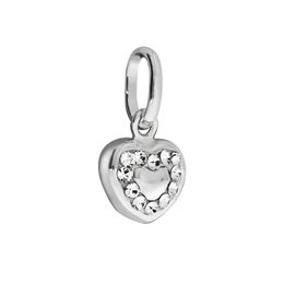 Vivance Damen Kettenanh&auml;nger "925/- Sterling Silber Kristall wei&szlig;", one-size, Silber 925 (Sterlingsilber), 0,9 g, wei&szlig;, Silber 925 (Sterlingsilber),