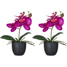 Kunstorchidee Creativ green, H:23cm, pink, Kunststoff, Kunstpflanzen, "Orchidee Phalaenopsis", mit naturgetreuen Bl&uuml;ten