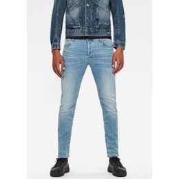 G-Star Raw G-STAR Herren Slim-fit-Jeans "3301 Slim", blau, Gr. 30, Abriebeffekte, Denim/Jeans, Obermaterial: 98% Baumwolle, 2% Elasthan, Jeans, mit toller