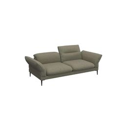 2,5-Sitzer FLEXLUX, B:215cm H:88cm T:105cm, gr&uuml;n, 62% Polyester, 17% Cotton, 14% Viscose, 7% Linen, Sofas, "Salino, Funktionssofa, Relaxsofa", Sofa
