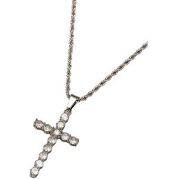 Firetti Damen Kette mit Anh&auml;nger "Schmuck Geschenk Edelstahl Halsschmuck Halskette Kreuz", Edelstahl, L: 55 B: 2mm, silber, Edelstahl, B:2mm,