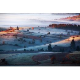 papermoon Fototapete "Photo-Art AMIR BAJRICH, NEBEL", B/L: 4m x 2,6m, Bahnen: 8 Stk., bunt, Schlafzimmer, Tapeten