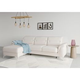 Sit & More Ecksofa SIT & MORE, B:258cm H:85cm T:170cm, beige, 100% Polyester, Wohnzimmer, Sofas, "Sinatra L-Form", mit Recamiere, optinal mit