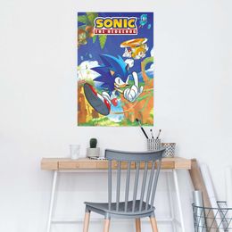 Poster Reinders, B:61cm H:91,5cm T:0,1cm, blau, Holzwerkstoff, Bilder, "Sonic the Hedgehog - sonic & tails"