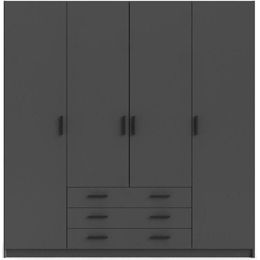 Kleiderschrank Inosign, B:195,5cm H:200,4cm T:49,8cm, schwarz, Schlafzimmer, Schr&auml;nke, "Sprint Dreht&uuml;renschrank, Aufbewahrung Kasten Schrank