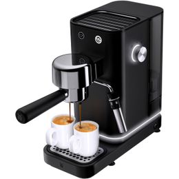 WMF Espressomaschine "Lumero Deep Black", B:31cm H:30,5cm T:14cm, schwarz, Kaffeemaschinen, kompakt, dezente LED-Beleuchtung, 15 bar, 1350 Watt,