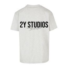 2Y STUDIOS Damen T-Shirt "2Y Studios SYNDICAT TEE"lightgrau, Gr. S, bedruckt, 100% Baumwolle, Shirts