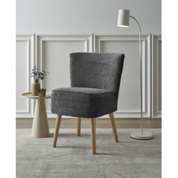 Cocktailsessel, B:65cm H:89cm T:70cm, grau, ED EXCITING DESIGN, 95% Polyester, 5% Polyamide, Sessel, "Earl", K&uuml;chenstuhl, K&uuml;chensessel