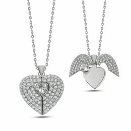 dKeniz Damen Kette mit Anh&auml;nger "925 Sterling Silber Herz-Kette", 42cm+3cm, Silber 925 (Sterlingsilber), L: 45 B: 16,5mm, silber, Silber 925