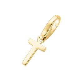 Damen Charm Buchstabe "Buchstabe T, Silber 925", gold, Giorgio Martello MILANO, Silber 925 (Sterlingsilber), Charms