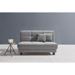 ell+ell Schlafsofa ELL + ELL, B:125cm H:90cm T:100cm, grau, 100% Polyester, Jugendzimmer, Sofas, "Tilda", Breite 125 cm, inkl. 2 Zierkissen