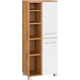 Midischrank Welltime, B:55cm H:135cm T:35cm, wei&szlig;, Badezimmer, Schr&auml;nke, "Soria"