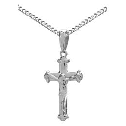 Firetti Damen Kette mit Anh&auml;nger "Schmuck Geschenk Silber 925 Halsschmuck Halskette Panzerkette Kreuz", Silber 925 (Sterlingsilber), L: 50, silber,
