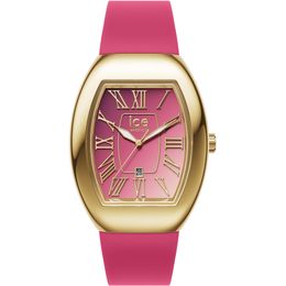 Ice Watch ICE-WATCH Damen Quarzuhr "ICE boliday - Dome - Metal - Small - 3H + Date", rosa, Armbanduhren, Armbanduhr, Damenuhr, Silikonarmband, Datum, analog