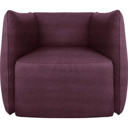 Sessel Egoitaliano, B:80cm H:68cm T:80cm, lila, Wohnzimmer, Sessel, "Ludo Loungesessel, Designsessel, Clubsessel, elegant und zeitlos", mit tollem