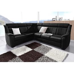 Sit & More Ecksofa SIT & MORE, B:261cm H:98cm T:211cm, schwarz, Altara Nubuck, Luxus-Microfaser (100% Polyester;PRIMABELLE-Microfaser, Luxus-Microfaser (100%