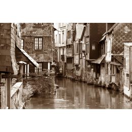 papermoon Fototapete "Venedig Sepia", B/L: 4m x 2,6m, Bahnen: 8 Stk., bunt, Schlafzimmer, Tapeten